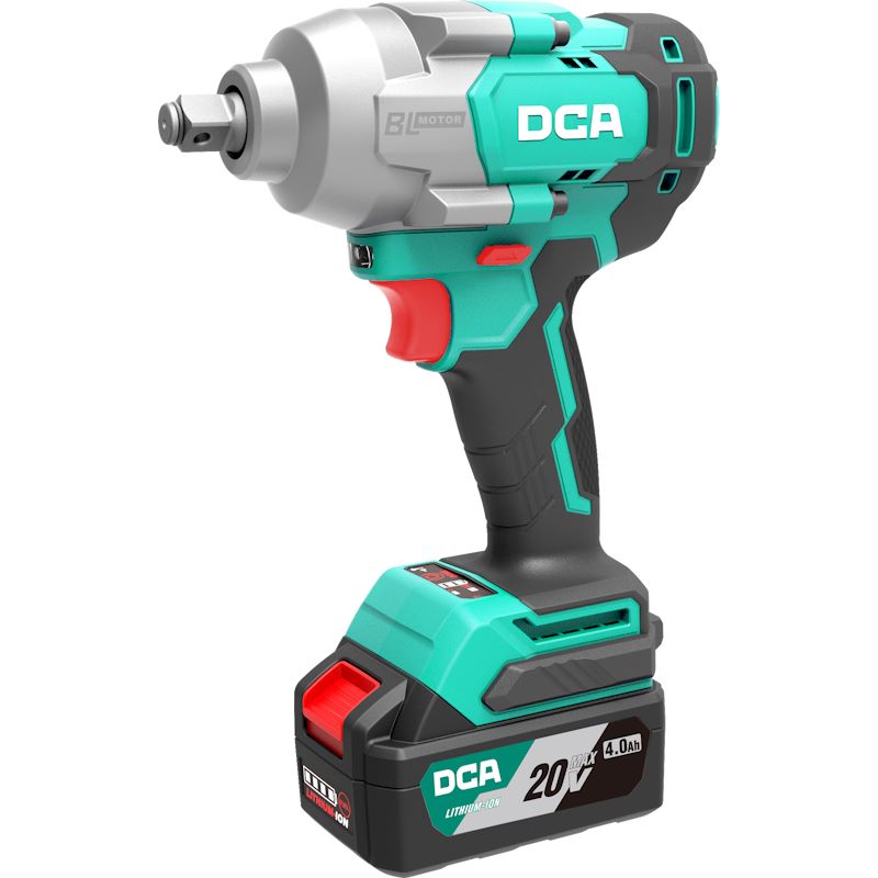 DCA 20V Brushless Impact Wrench 488nm Kit With 4.0Ah*1 & Charger ...