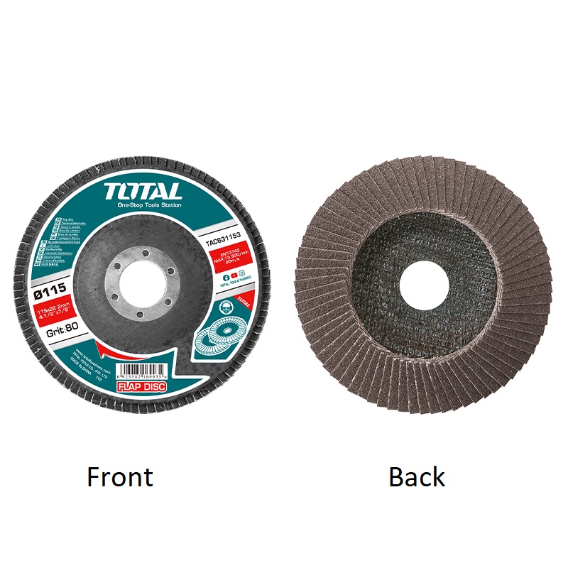 Flap Disc 115mmx22mm P80, TOTAL TOOLS | Altiven Power Tools