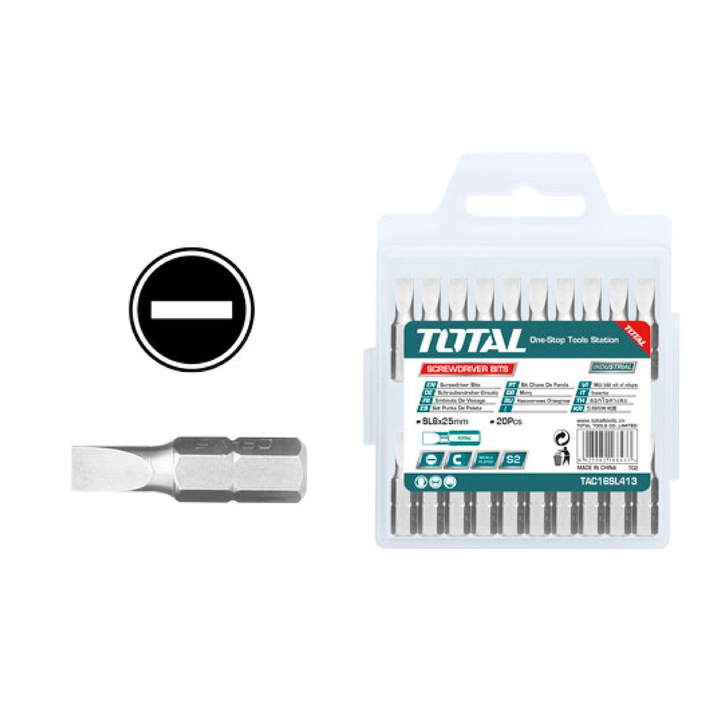 Screwdriver Bit Set 10Pcs Impact PH2+PH2 S2, TOTAL TOOLS | Altiven ...