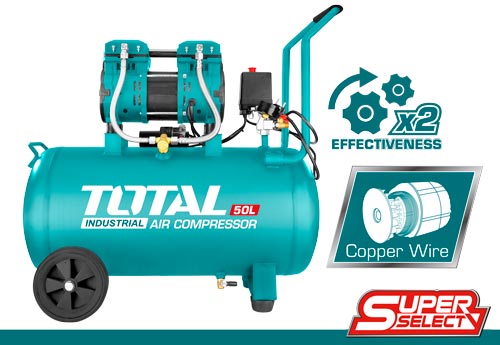 50L Air compressor 1200W, TOTAL TOOLS | Altiven Power Tools