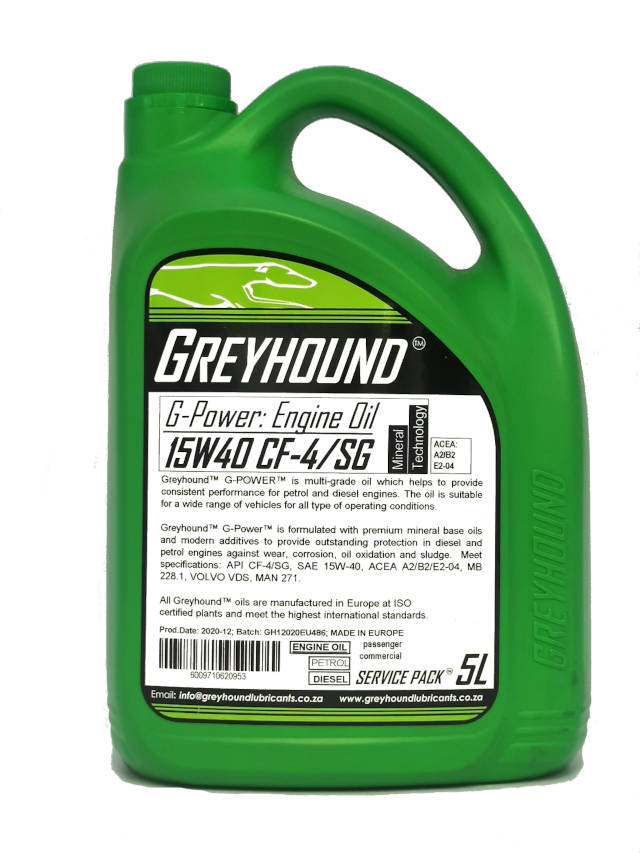 5L Greyhound Lubricant Mineral G-Power 15W-40 CF-4/SG Engine Oil For ...